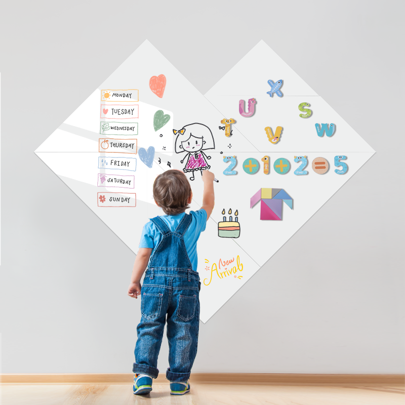 Why this Tangram Magnetic Chalkboard Saves Your Walls?